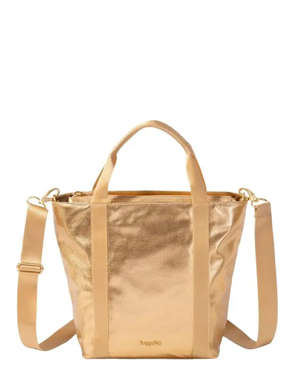 BAGGALLINI Via Crossbody Tote Bag - Gold Metallic