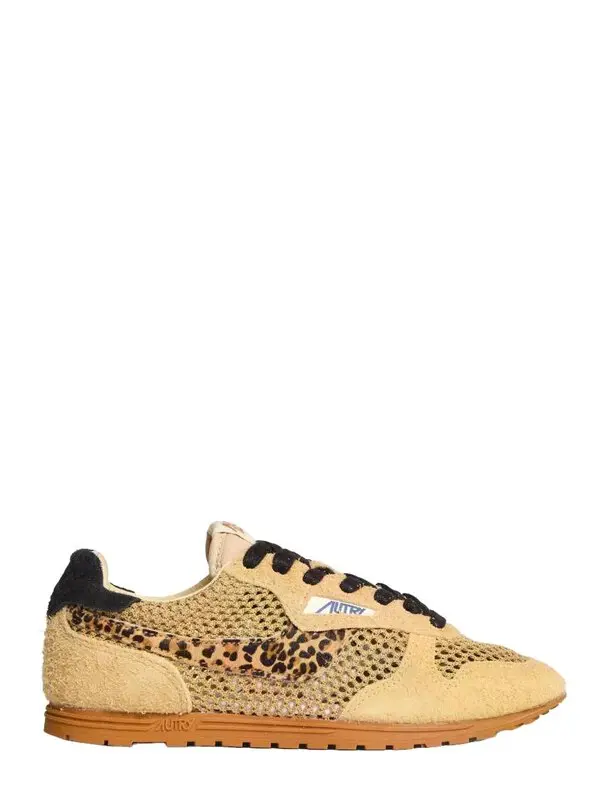 AUTRY Leopard-print Suede Sneakers - Neutrals
