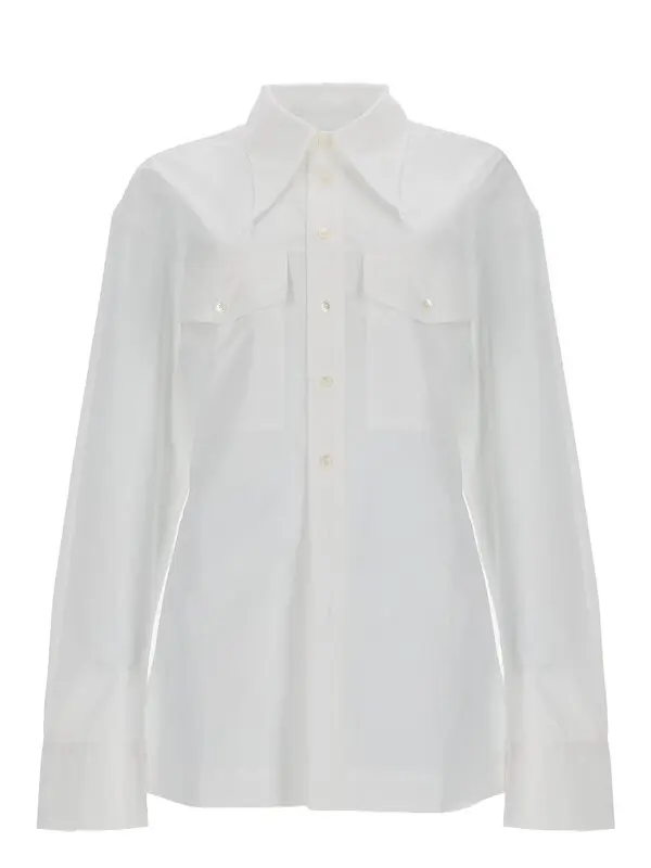 Ami Point Collar Shirt - White