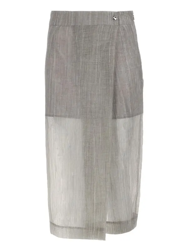 THE GARMENT Midi "delphi" Skirt - Grey