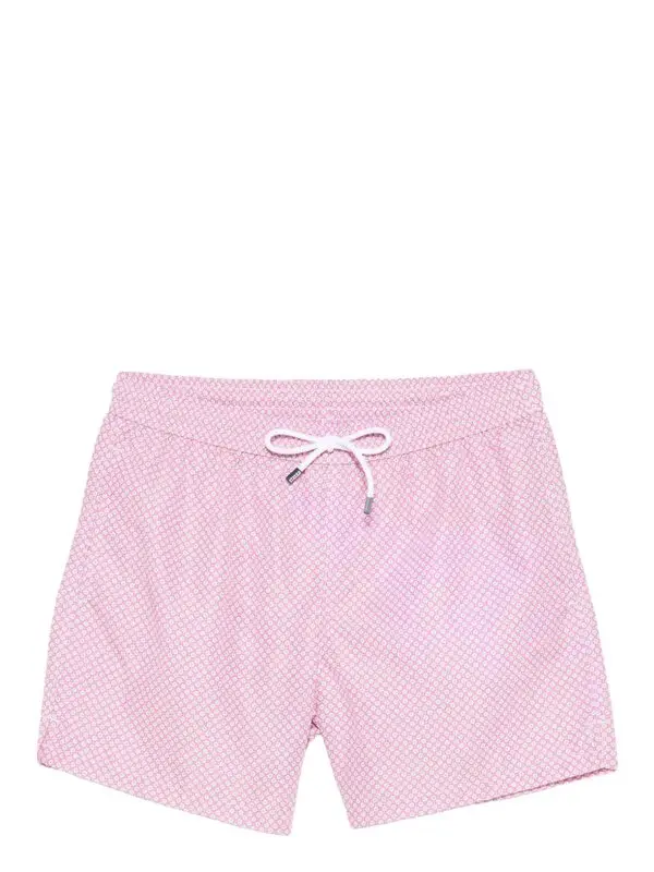 Fedeli Printed Swim Shorts - Pink