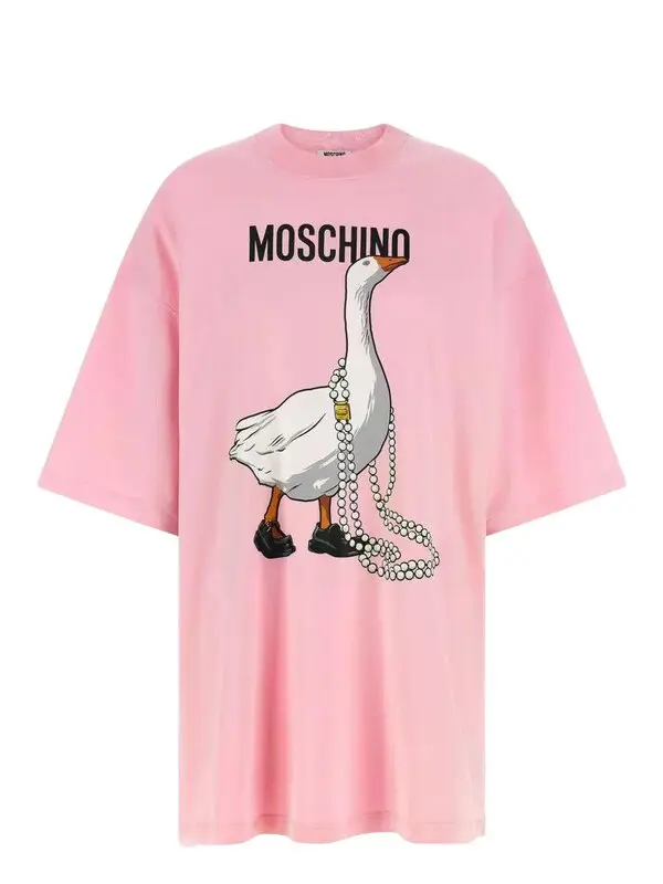 Moschino Printed T-shirt Dress - Pink