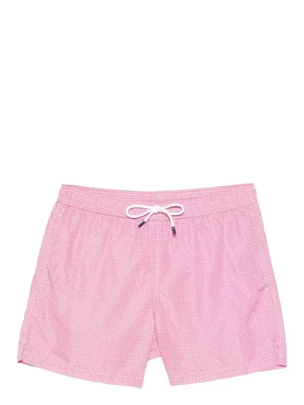 Fedeli Printed Swim Shorts - Pink