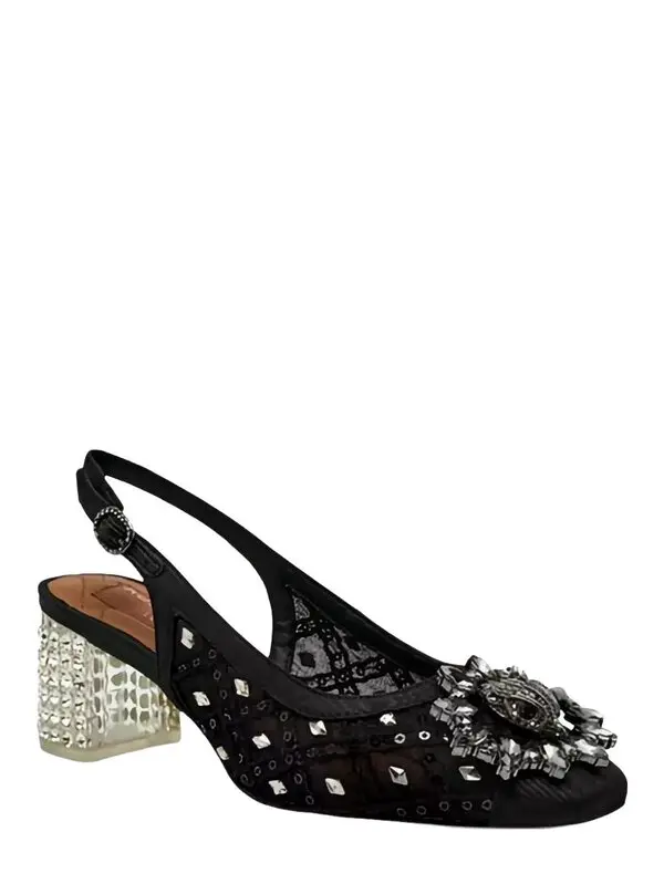 Kurt Geiger Chelsea Embellished Sling Pumps - Black