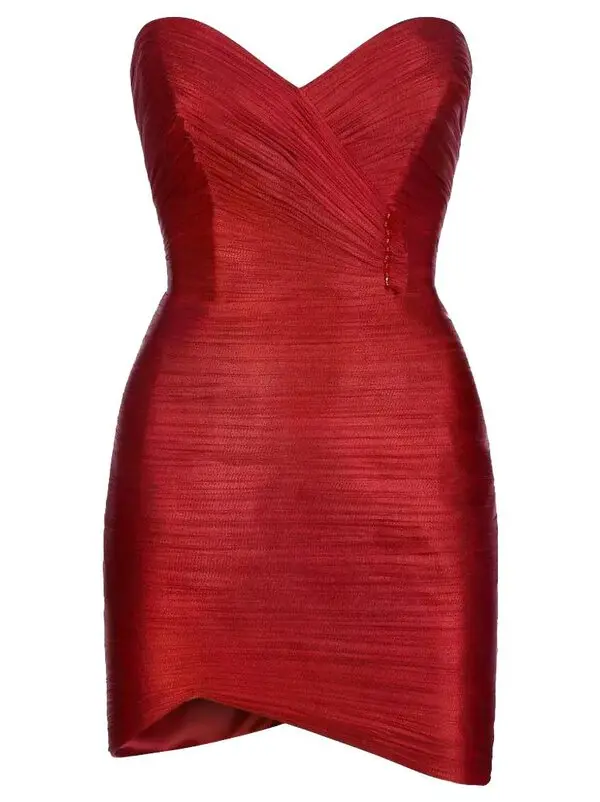 IMROSKA 15 Strapless Mini Dress - Red