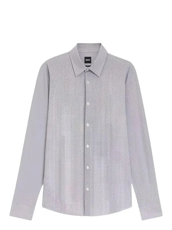 BOSS Roan Patterned Shirt - Grey