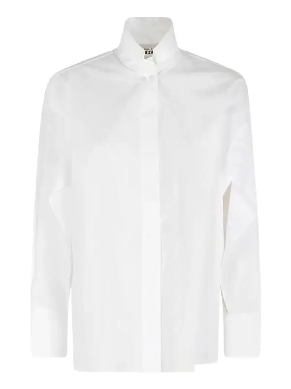 SEMICOUTURE Juana Open Back Shirt - White