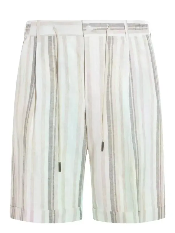 Tagliatore Striped Drawstring Shorts - Neutrals