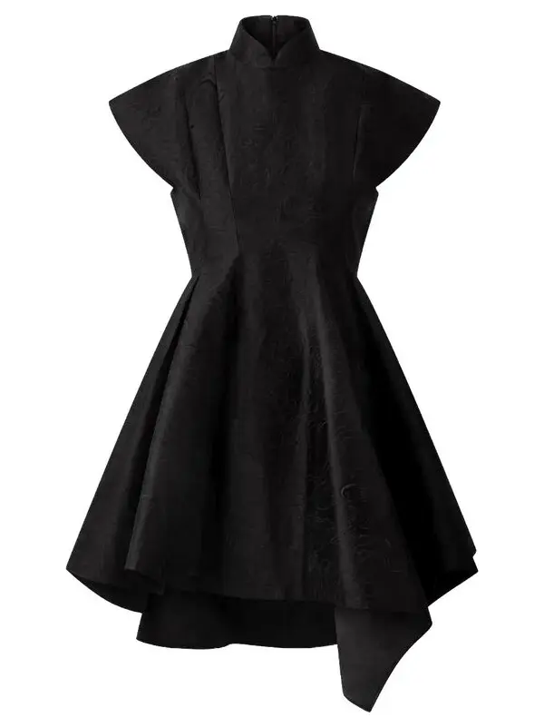 Shanghai Tang Jacquard Dress - Black