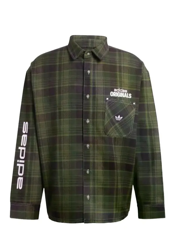 Adidas Checked Pocket Shirt - Green