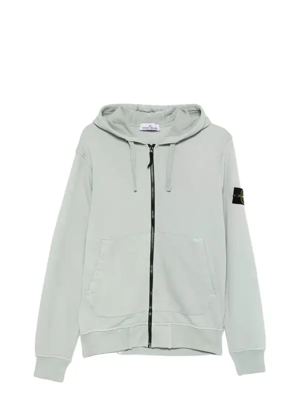 Stone Island Zip-up Hoodie - Green