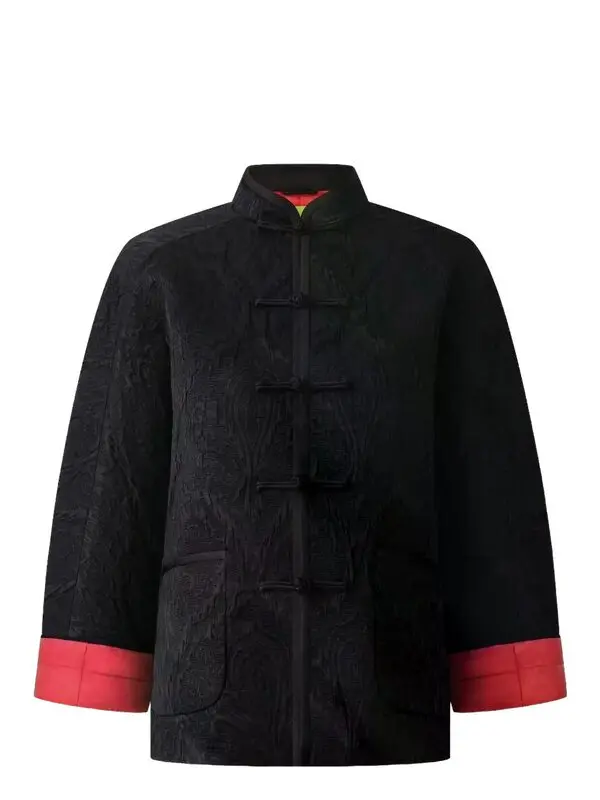 Shanghai Tang Wool-blend Textured Jacket - Black