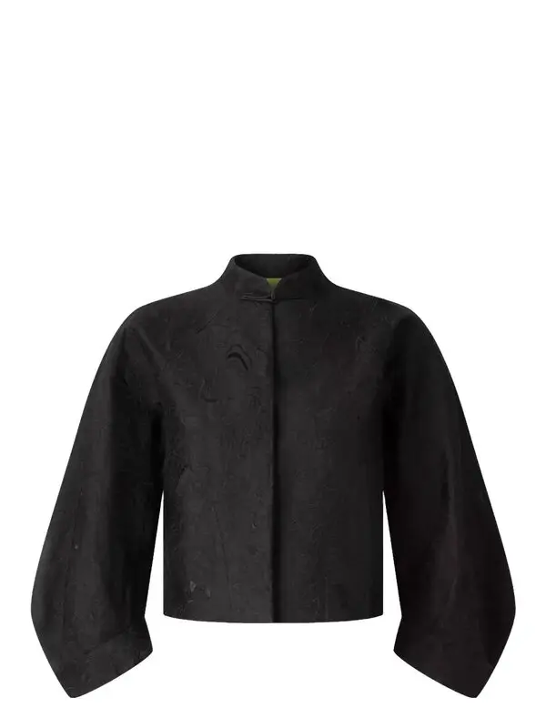 Shanghai Tang Floral-embroidery Jacket - Black