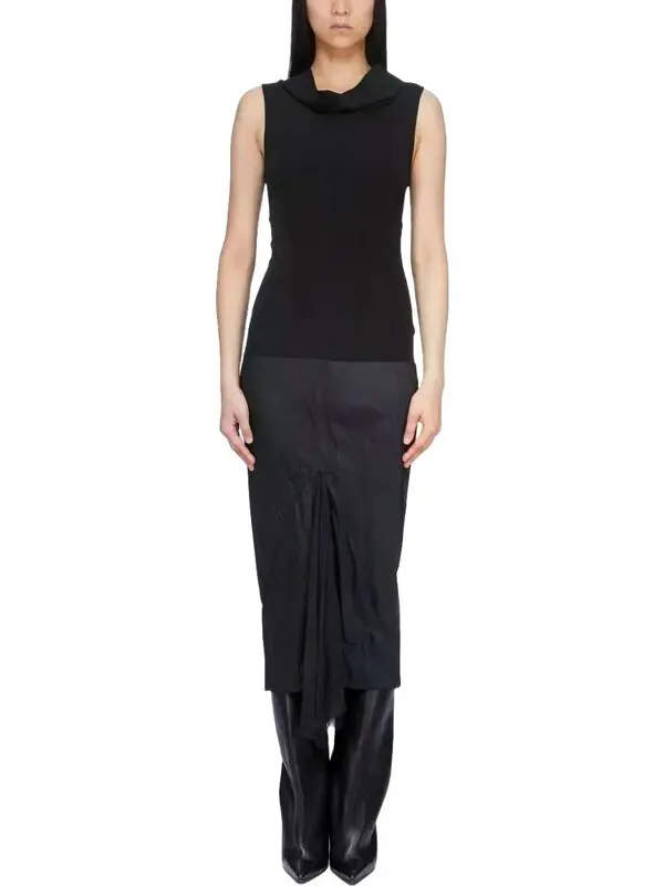 Rick Owens Temple Panelled Dress - Black