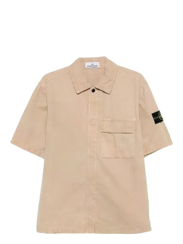 Stone Island Chest-pocket Short-sleeve Shirt - Neutrals