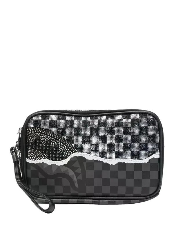 SPRAYGROUND Checkerboard-pattern Pouch - Black