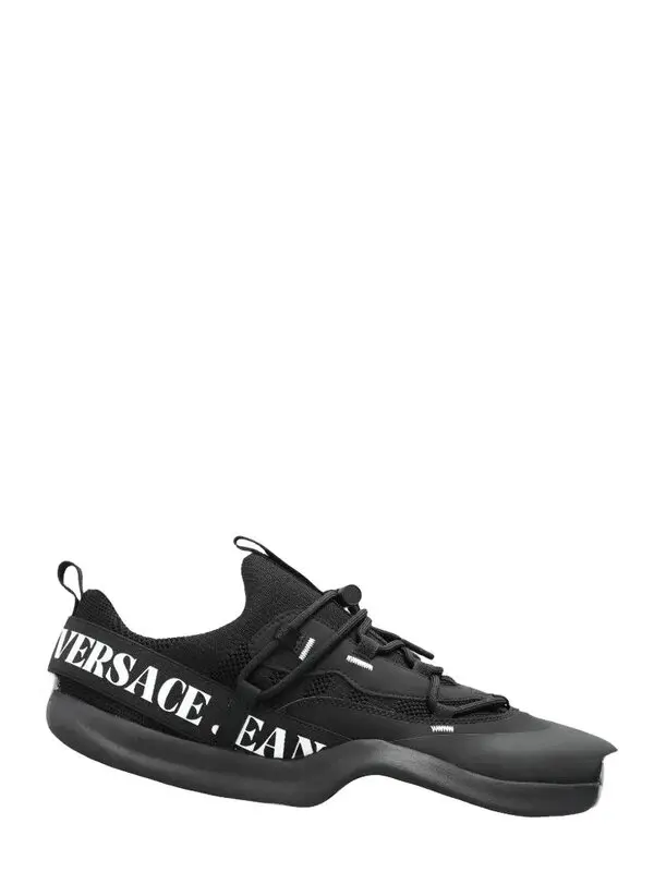 Versace Lettering Sneakers - Black