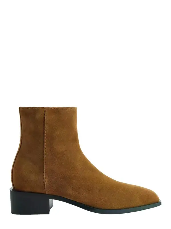 GIUSEPPE ZANOTTI Square-toe Ankle Boots - Brown