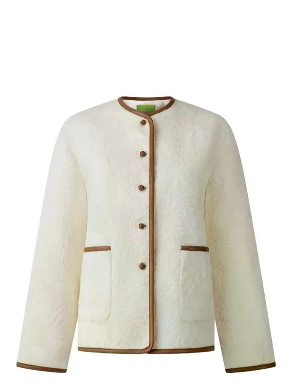 Shanghai Tang Floral-embroidery Jacket - White