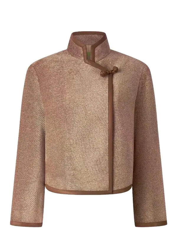 Shanghai Tang Textured Jacket - Brown