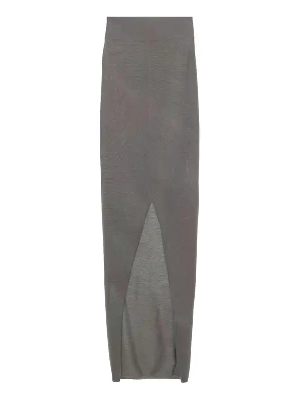 Rick Owens Pillar Back-split Maxi Skirt - Grey