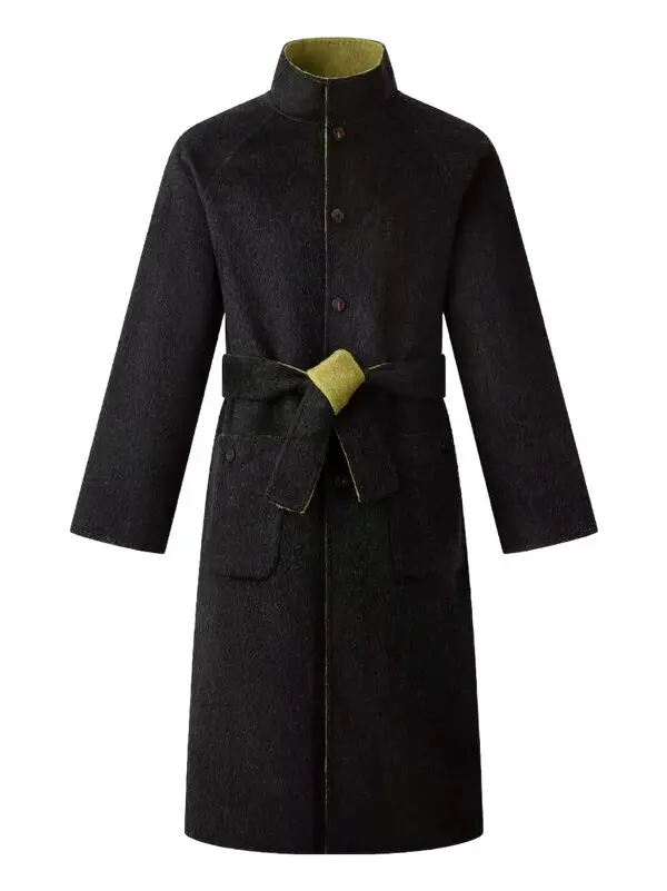 Shanghai Tang Reversible Belted-waist Coat - Black