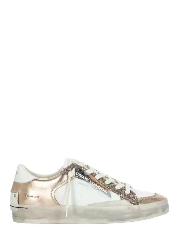 CRIME LONDON Sk8 Deluxe Leather Sneakers - White