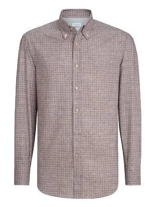 Brunello Cucinelli Printed Twill Shirt - Brown