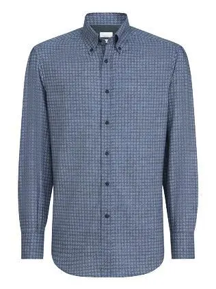 Brunello Cucinelli Printed Twill Shirt - Denim