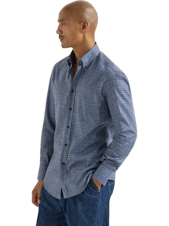 Brunello Cucinelli Printed Twill Shirt - Denim