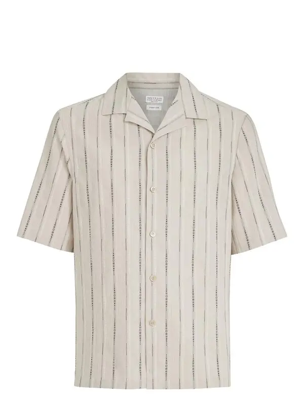 Brunello Cucinelli Seersucker Shirt - Panama