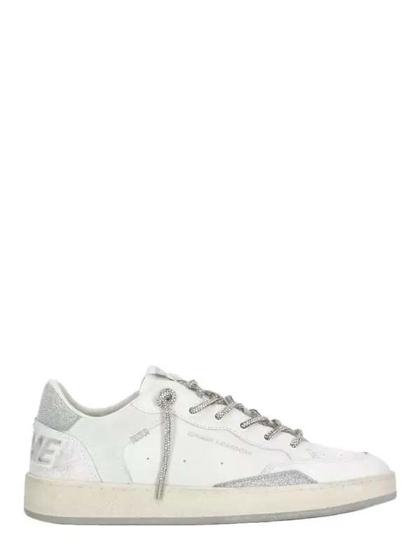 CRIME LONDON Chelsea Laces Leather Sneakers - White