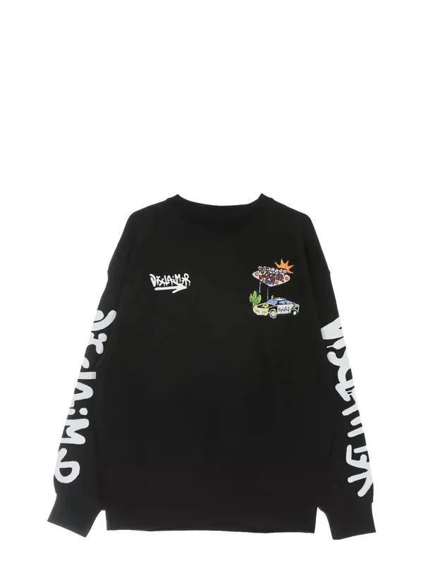 DISCLAIMER Graphic-print Crew-neck Sweatshirt - Black
