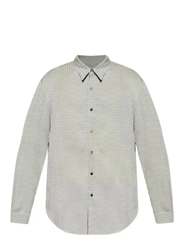 Balmain Pattern Button Shirt - Grey