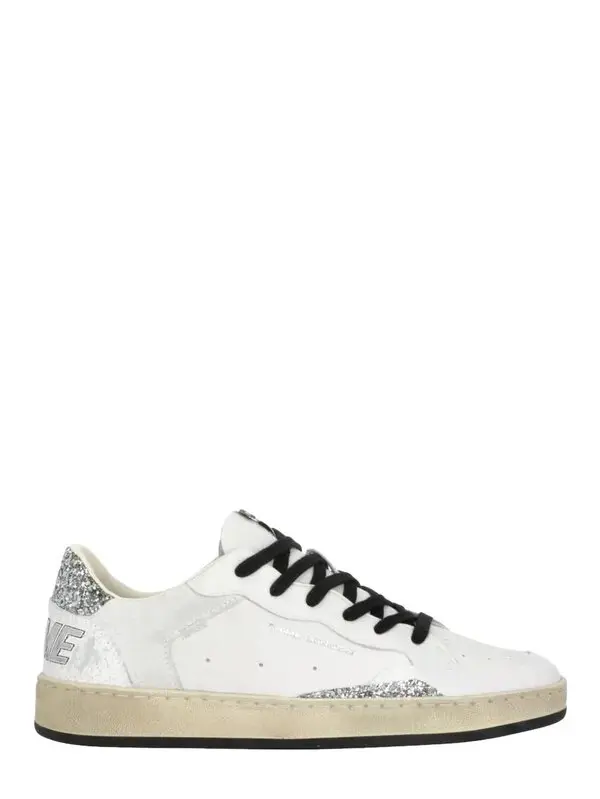 CRIME LONDON Chelsea Debossed-logo Glitter Sneakers - White