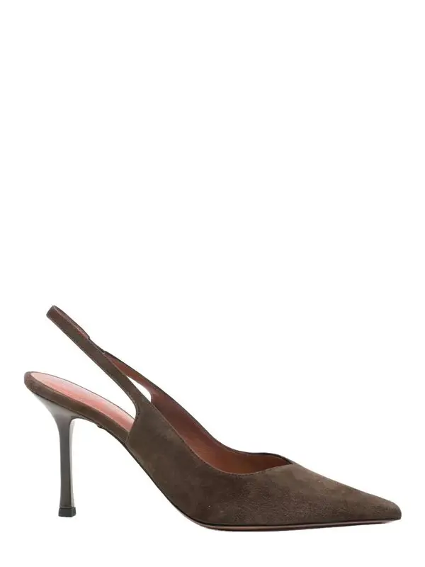 CASTAGNA Pointed Slingback Pumps - Brown