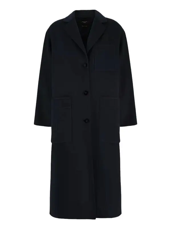 Max Mara Mid-length Pocket Coat - Blue