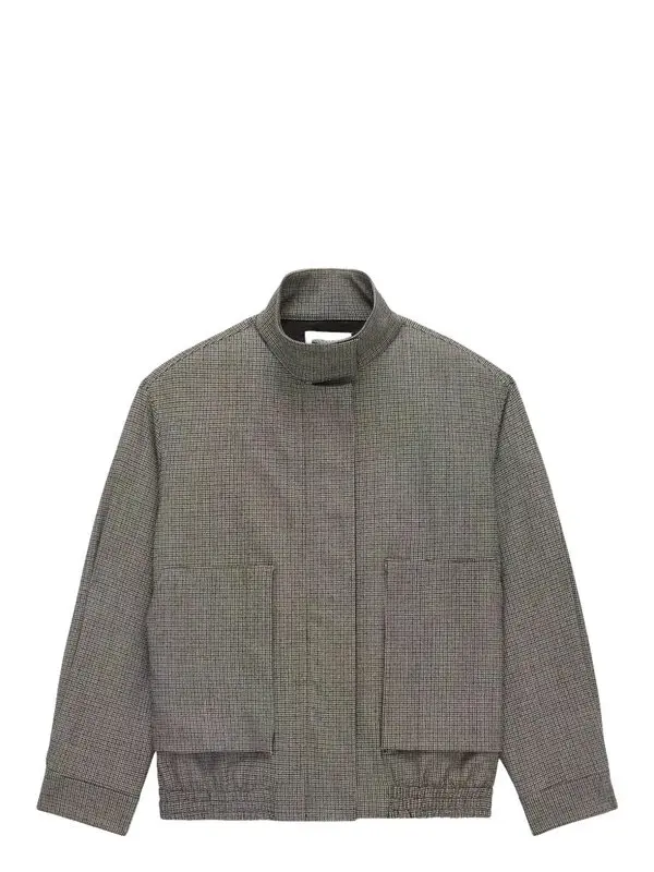 WE-AR4 Check High-neck Jacket - Neutrals