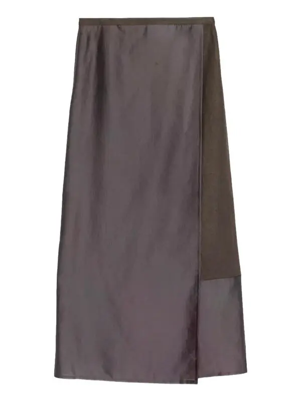 R2W Amora Color-block Midi Skirt - Grey