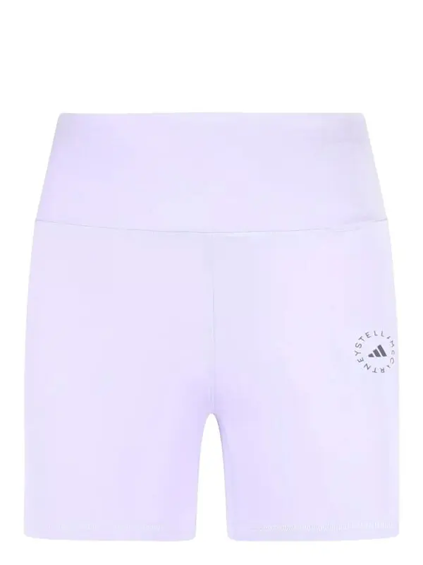 Adidas By Stella McCartney High-waist Logo Shorts - Purple