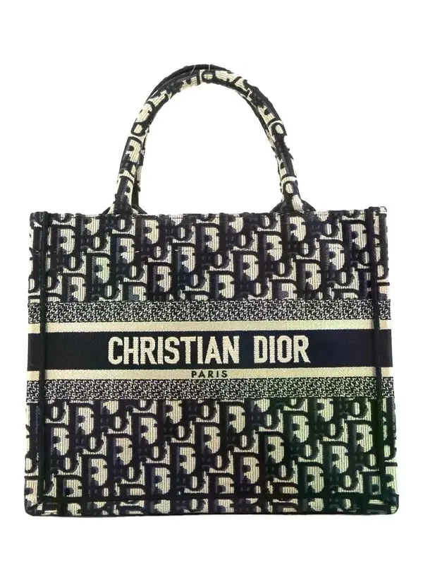 Dior Oblique Jacquard Book Tote - Blue