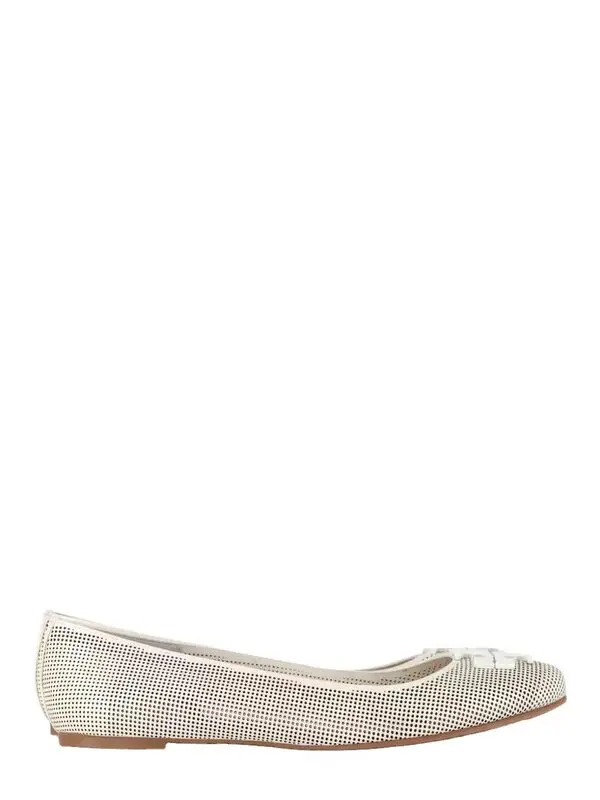 Tory Burch Lowell Perforated Leather Ballet Flats - Neutrals
