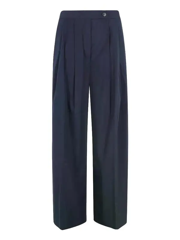 SEMICOUTURE Pleated Trousers - Blue
