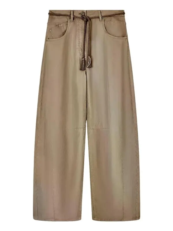 Giorgio Armani Belted Trousers - Brown