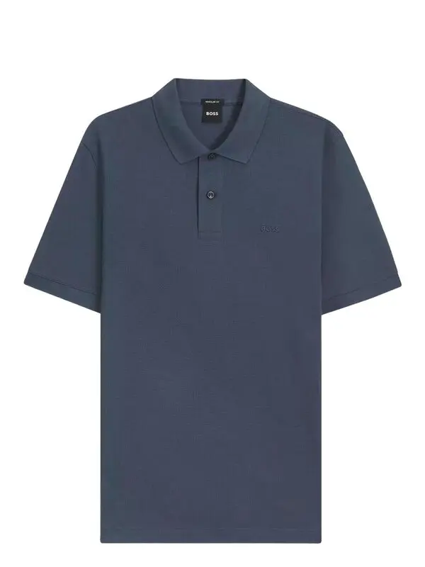 BOSS Buttoned Polo Shirt - Blue