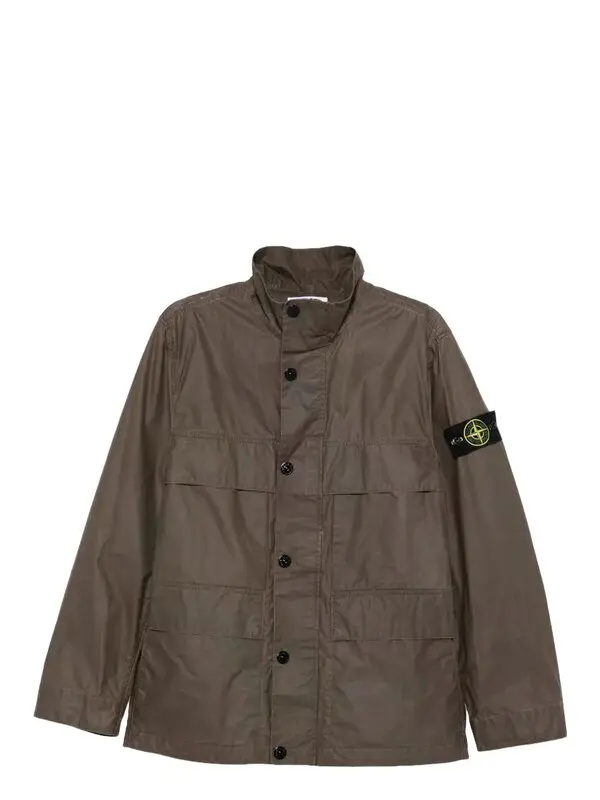 Stone Island Waxed Shirt Jacket - Brown