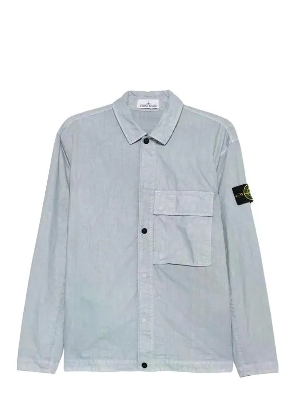 Stone Island Chest-pocket Shirt Jacket - Blue