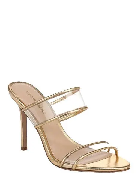 Veronica Beard Asha Stiletto Sandals - Clear/pale Gold