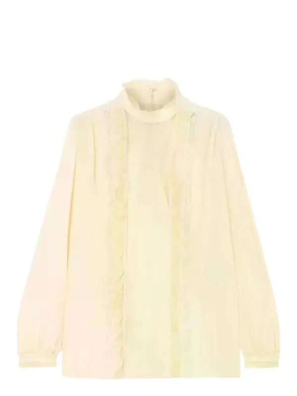 Valentino Garavani Lace Ruffled Shirt - Neutrals