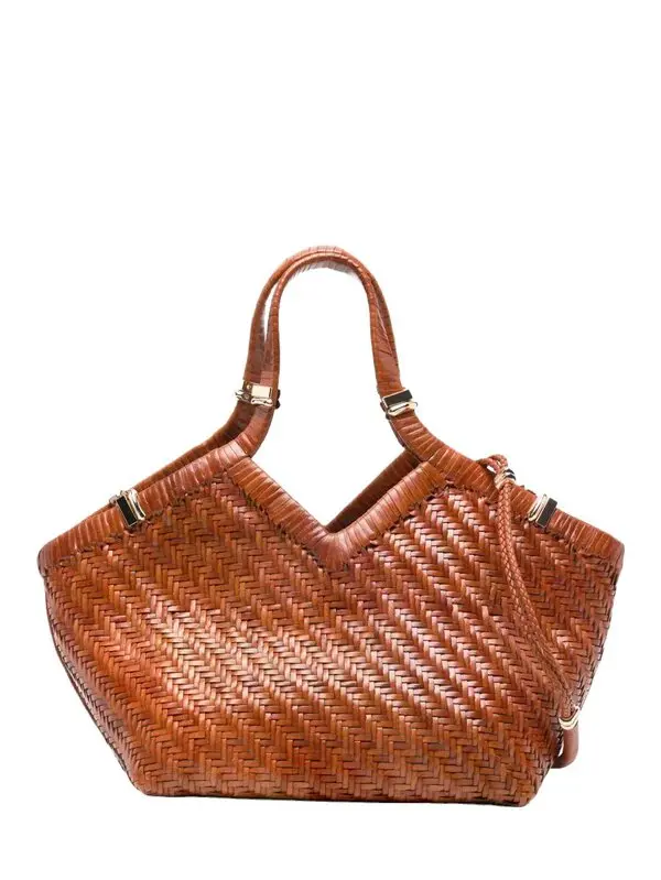 Benedetta Bruzziches Woven Leather Tote - Brown